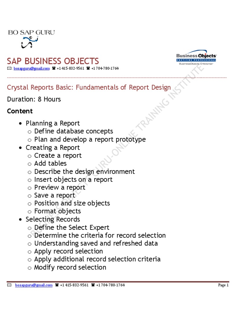 Sap Business Objects | PDF | Server (Computing) | Object (Computer Science)