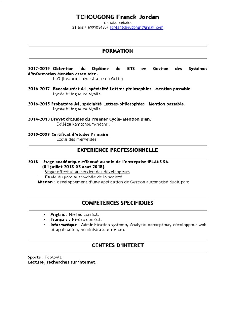 Mon CV PDF | PDF