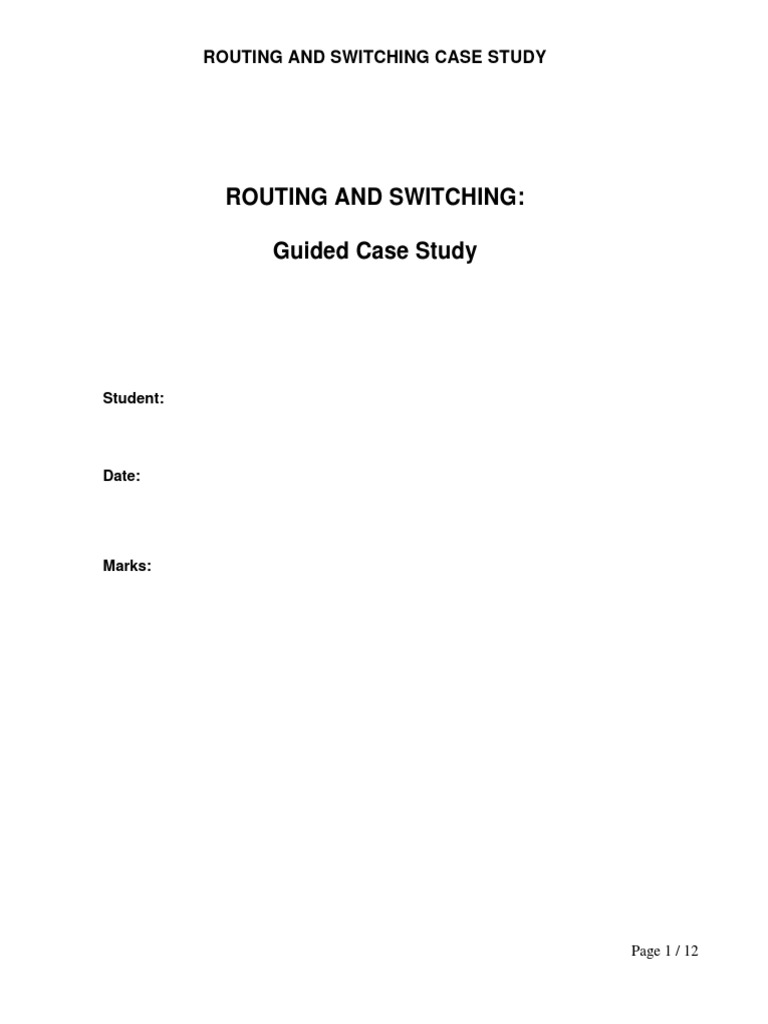 Routing and Switching Case Study | PDF