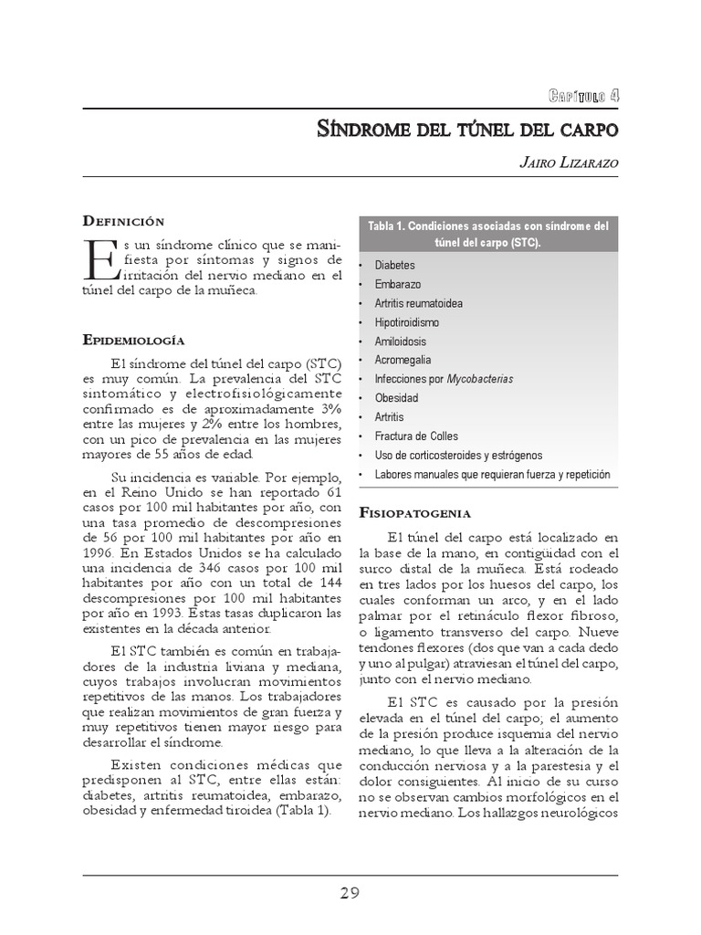 GUIA NEUROLOGICA 7cap4. STC PDF | PDF | Síndrome del túnel carpiano ...