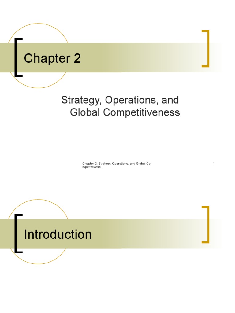 Chapter 2: Strategies for Global Competitiveness | PDF | Strategic ...