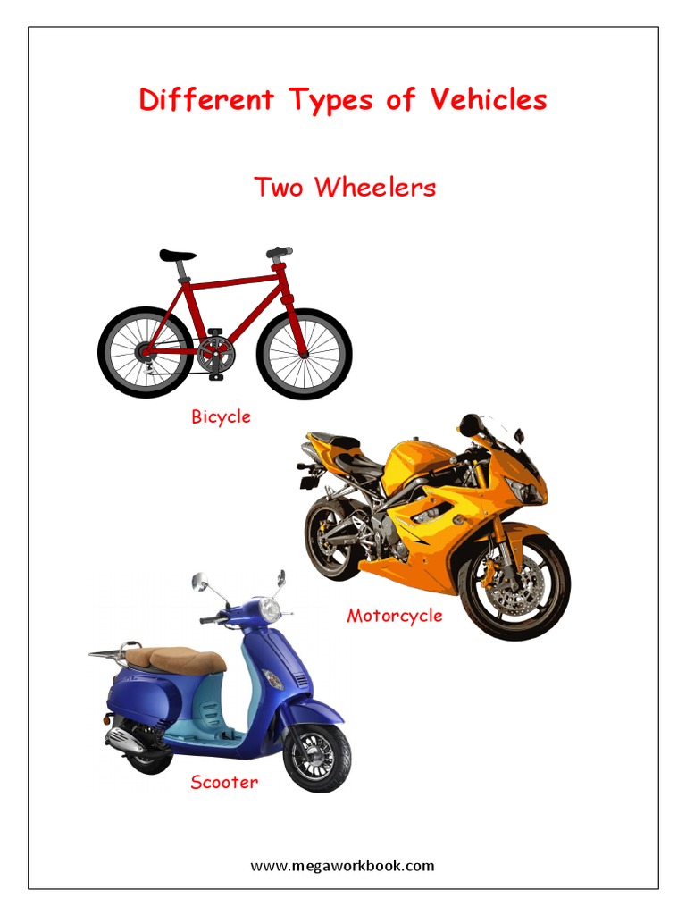 Different Types of Vehicles: Two Wheelers | PDF