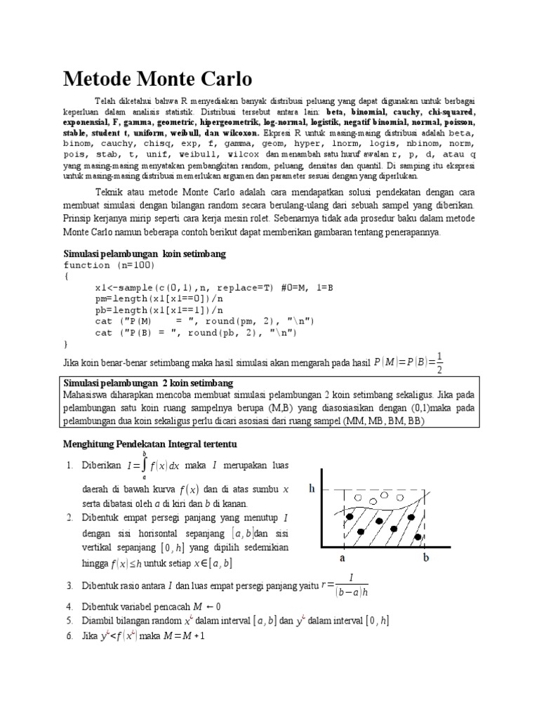 Metode Monte Carlo dalam Analisis Statistik | PDF
