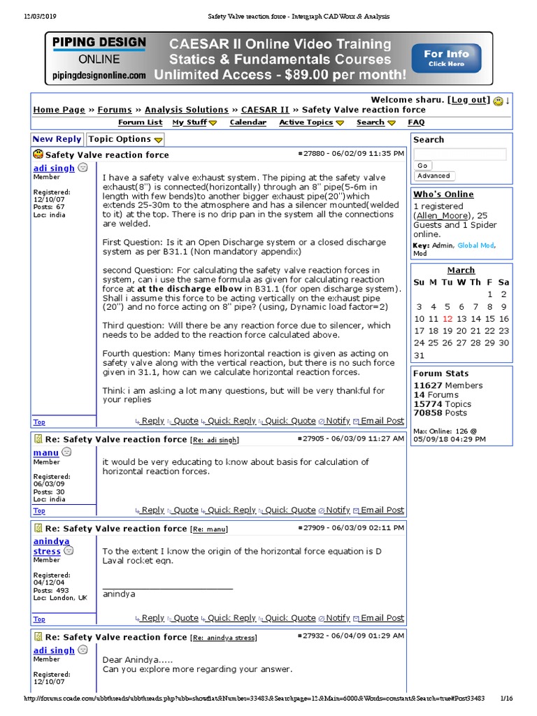 Safety Valve Reaction Force | PDF | Fluid Dynamics | Nozzle