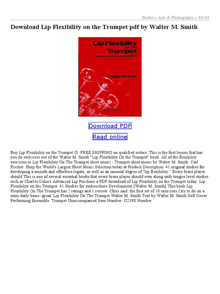 Lip Flexibility Exercises for Trumpet | PDF