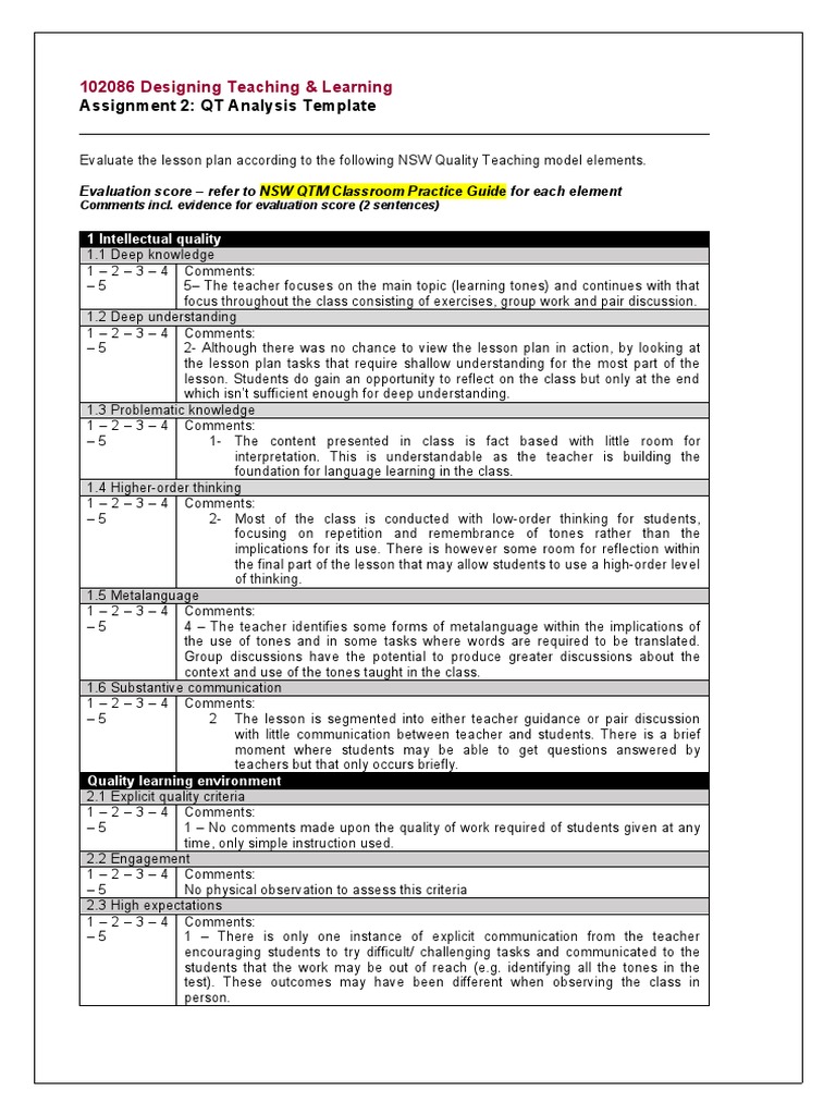 Designing Teaching and Learning Assessment 2 | PDF | Lesson Plan | Teachers