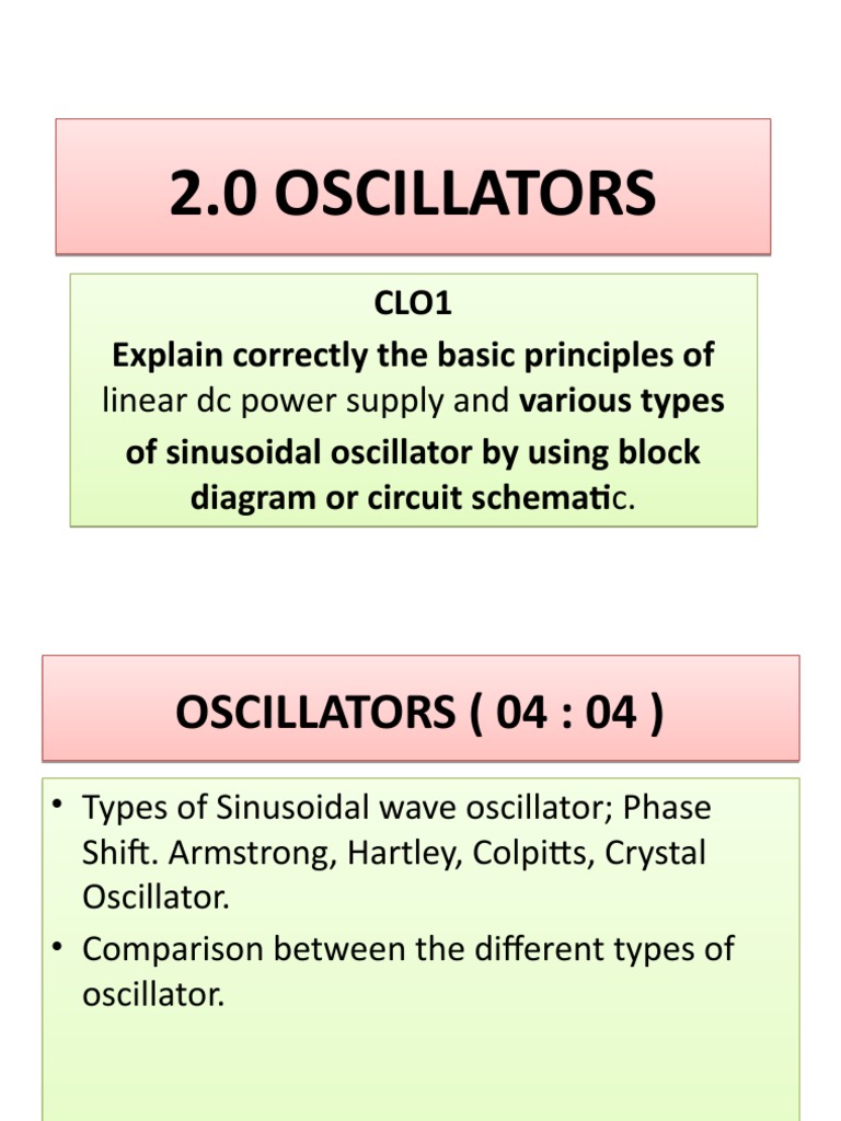 Sinusoidal Oscillator Principles | PDF | Electronic Oscillator | Amplifier