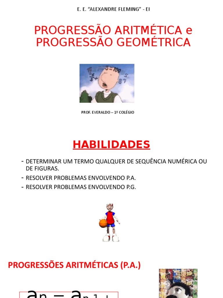 Progressão Aritmética e Geométrica | PDF | Aedes aegypti | Ensino de ...
