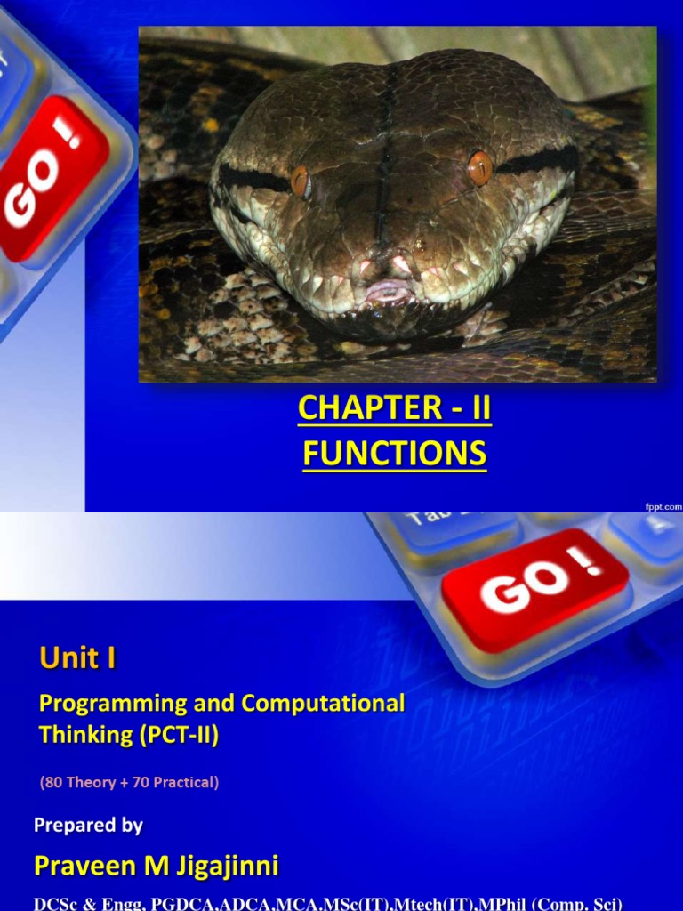 Chapter Ii Functions Pdf Parameter Computer Programming Subroutine