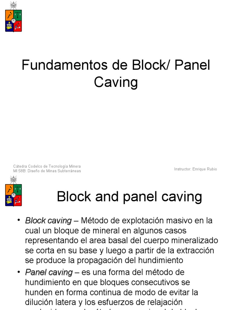 13-Principios de Block Caving | PDF | Minería | Sustancias químicas