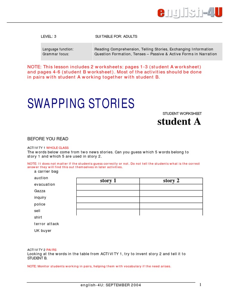 Story Swapping TS | PDF | Auction