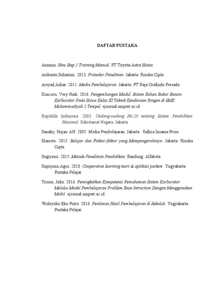 Daftar Pustaka | PDF