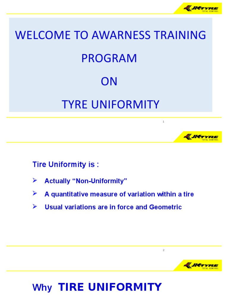 Basic Concepts of Tyre Uniformity | PDF | Wheel | Tire