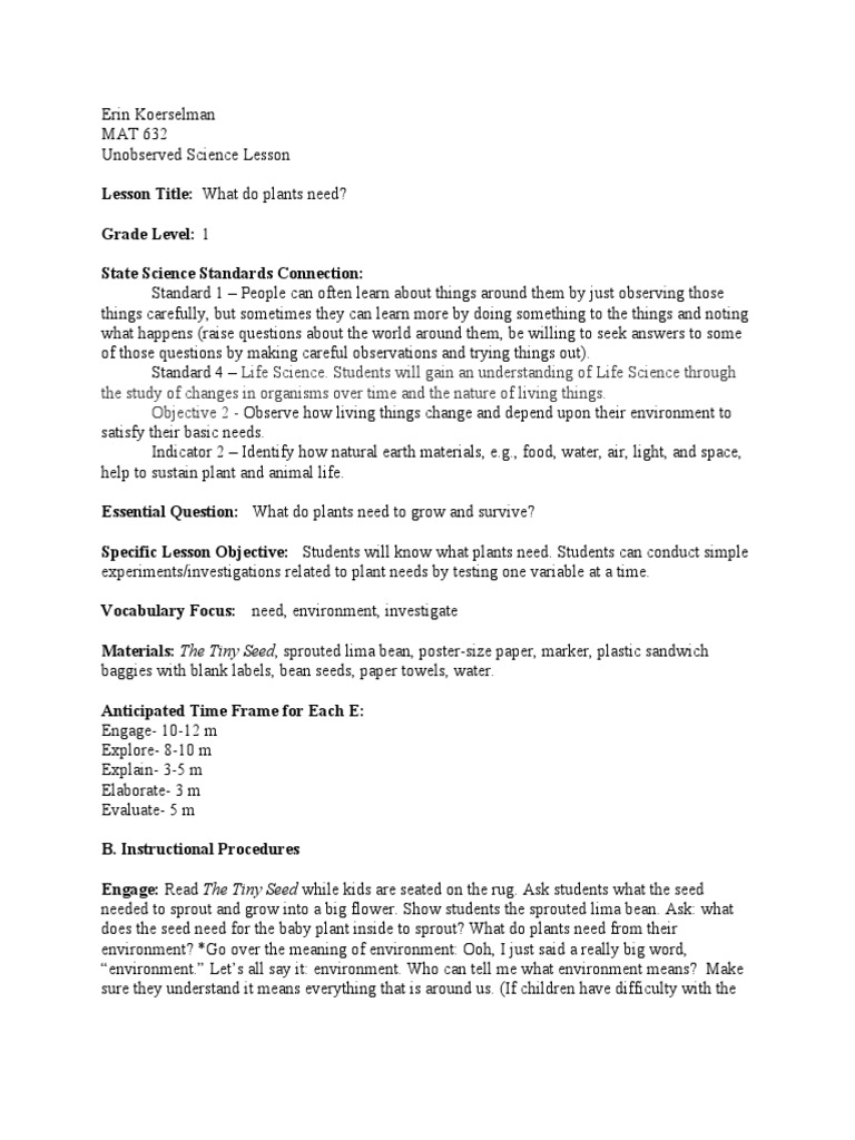 Grade 1 Science Plants | PDF | Plants | Science