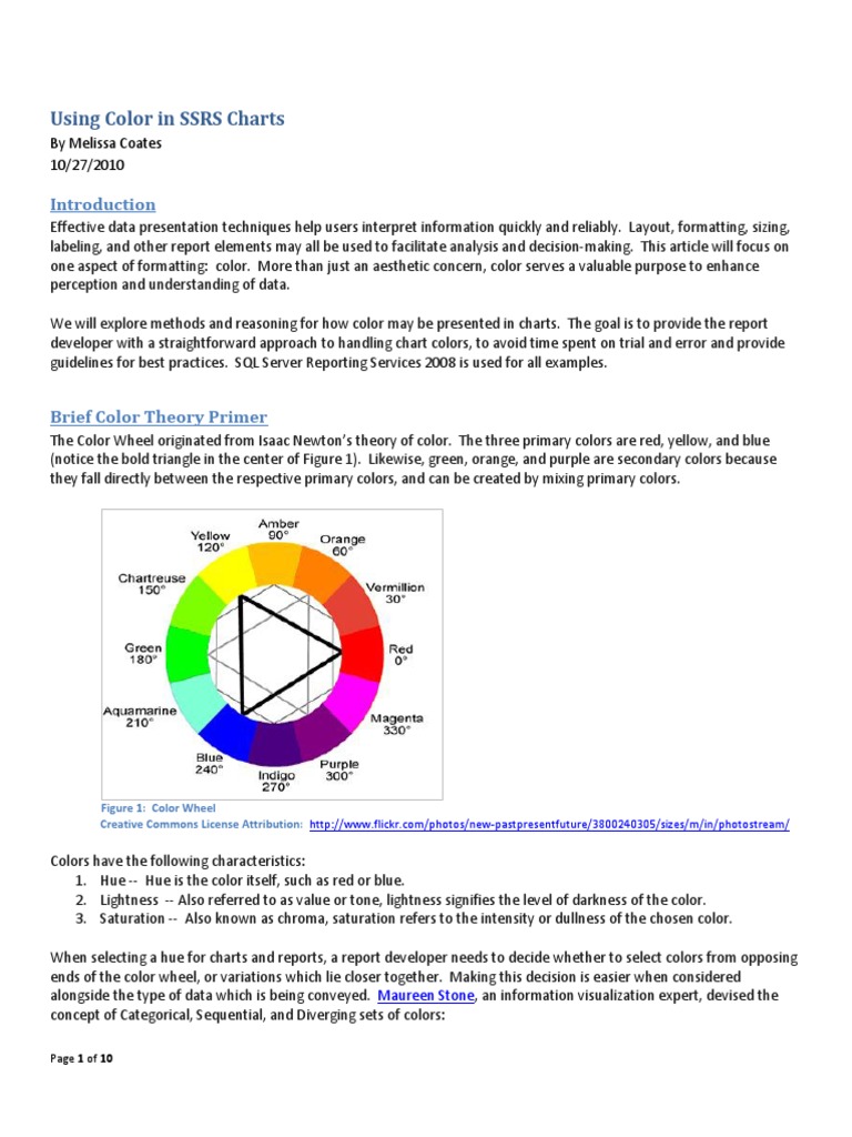 Using Color in SSRS Charts | PDF | Color | Cognitive Science
