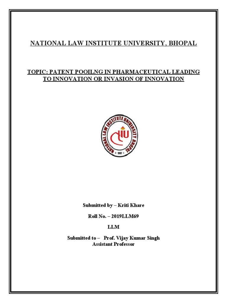 Ipr Project | PDF | Competition Law | Patent