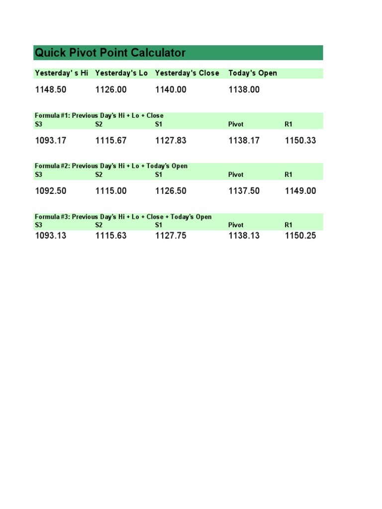 Pivot Calculator | PDF