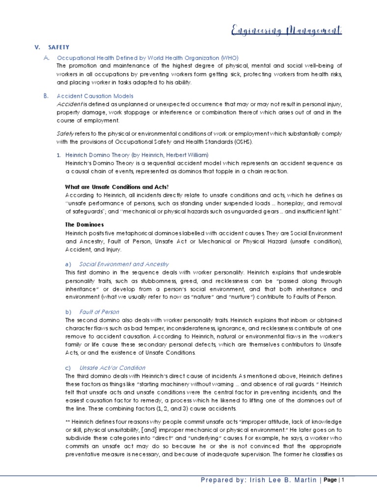 Understanding Occupational Safety Models | PDF | Occupational Safety ...