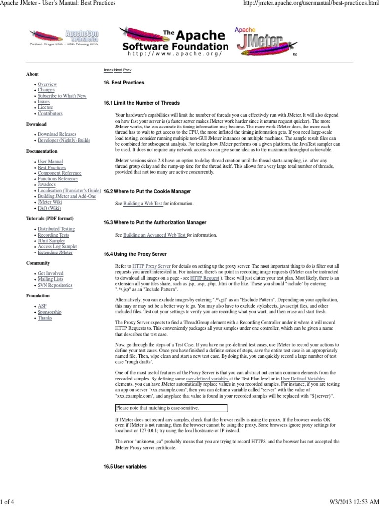 Apache JMeter - User's Manual - Best Practices-17 PDF | PDF | Control Flow | Variable (Computer ...