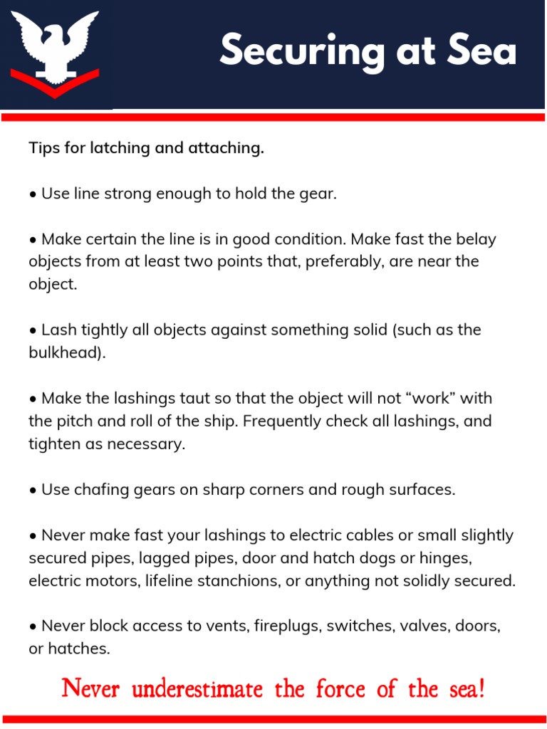 Securing at Sea | PDF