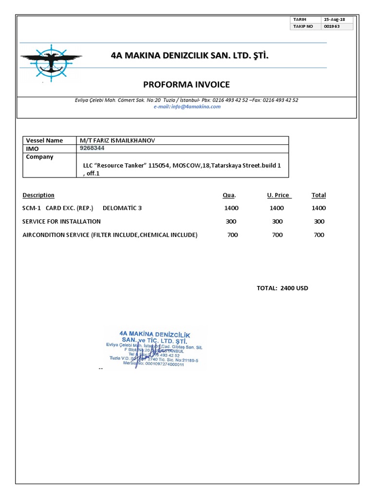 4a Proforma - Araz River PDF | PDF
