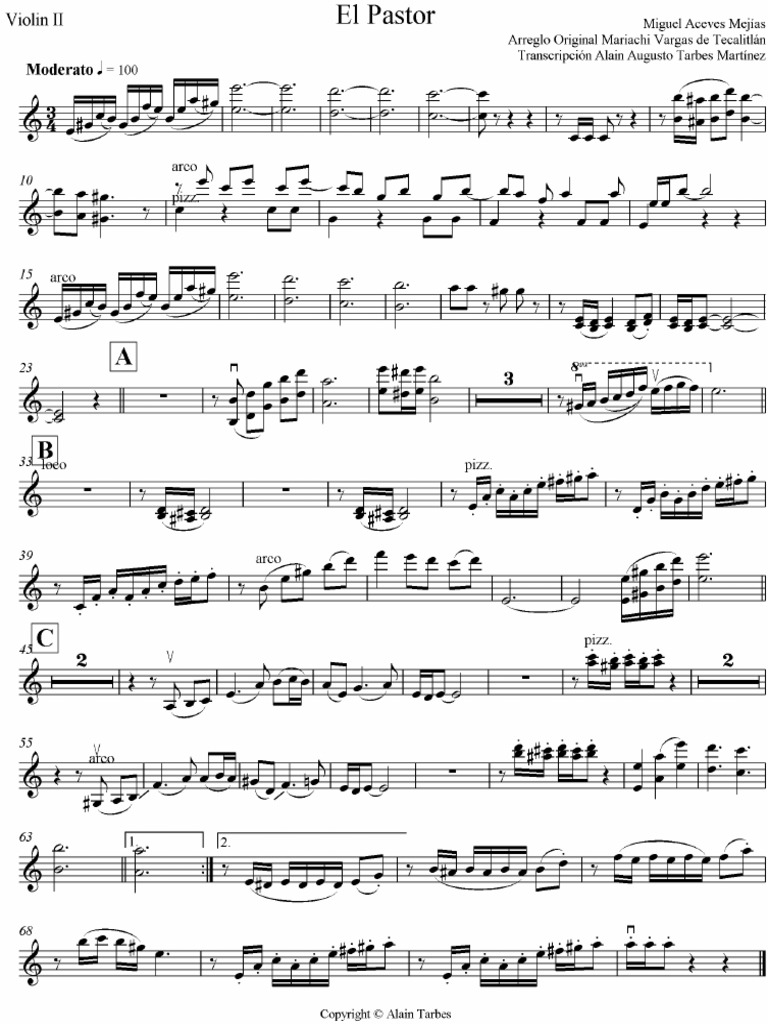El Pastor Violin II | PDF