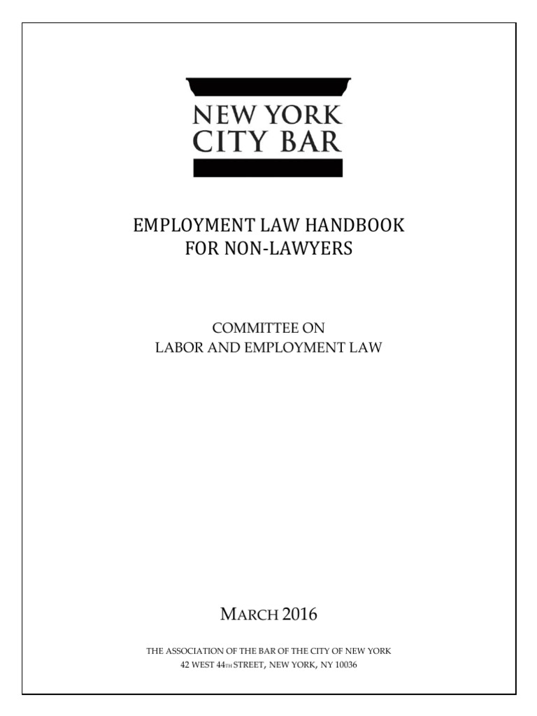 Employment Law Handbook For Non-Lawyers | Download Free PDF | Overtime ...