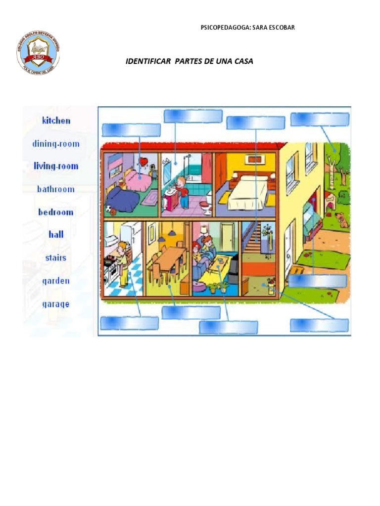 Identificar Partes de Una Casa: Psicopedagoga: Sara Escobar | PDF