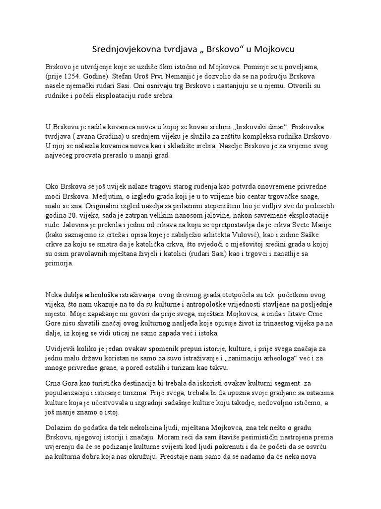 Srednjovjekovna Tvrdjava | PDF
