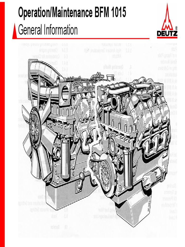 Operation and Maintenance Deutz Engine 1015 English - 4775387 - 01 ...