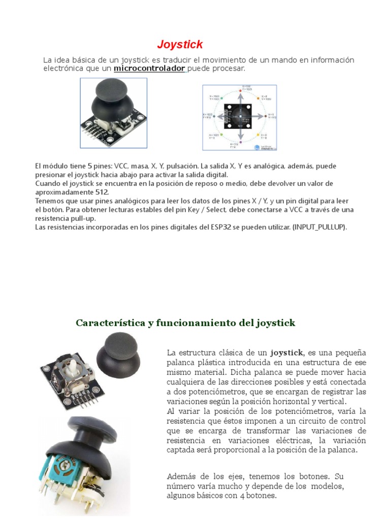 Diapositivas ESP32 Joystick PDF | PDF
