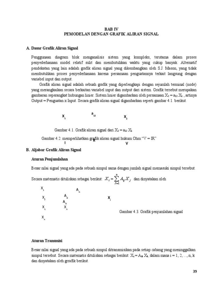 BAB IV-Pemodelan Dengan Grafik Aliran Signal | PDF