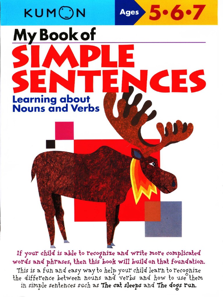 Ages 5-6-7 My Book of Simple Sentences | PDF