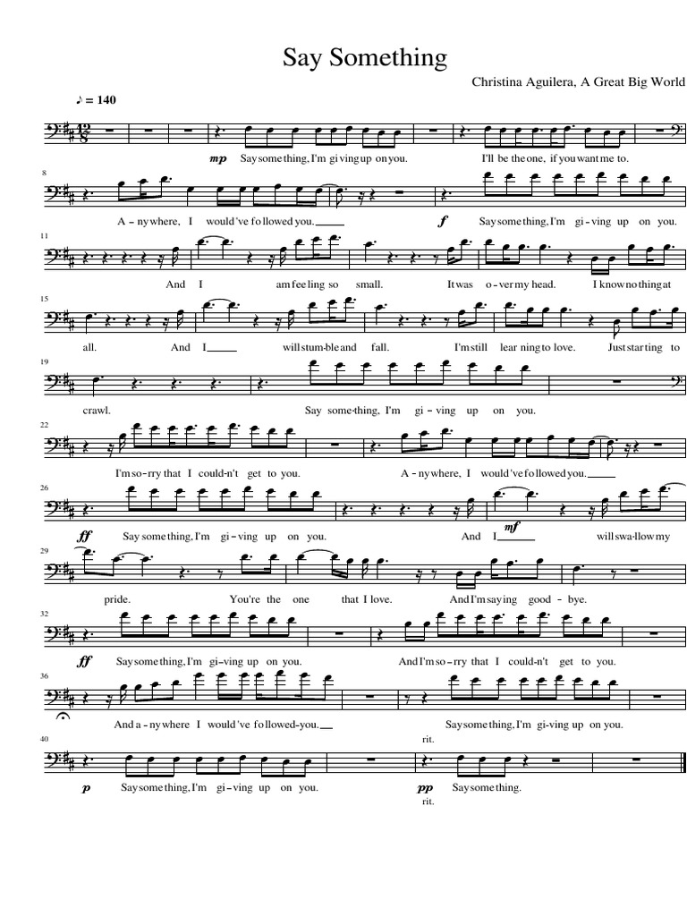 Say Something: Lyrics and Analysis of the Song by Christina Aguilera ...