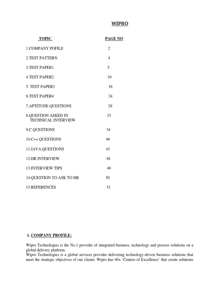 Wipro | Download Free PDF | Business Process Outsourcing | Strategic Management