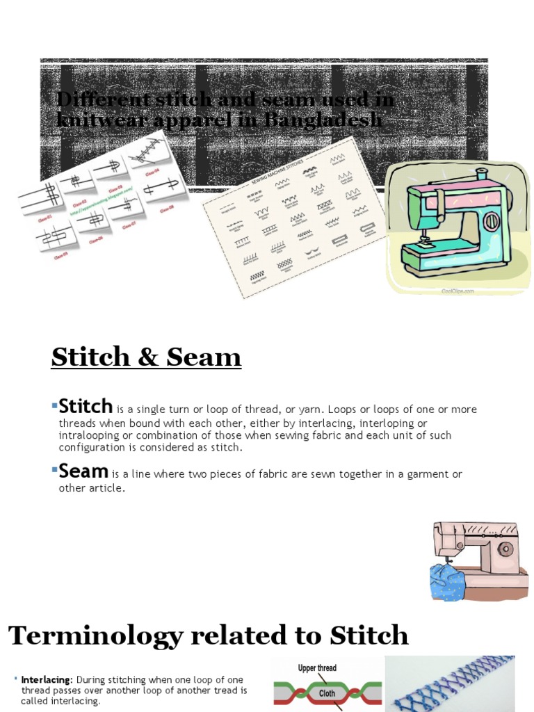 Assignment On Different Stitch and Seam Used in Knitwear Apparel | PDF ...