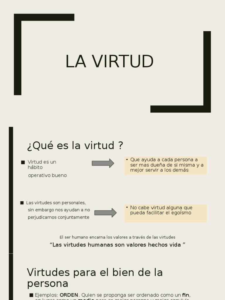 La Virtud | PDF | Virtud | Moralidad