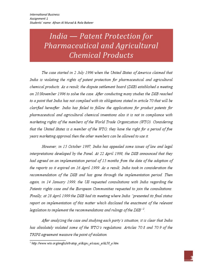 Assignment Final | PDF | Patent | Priority Right