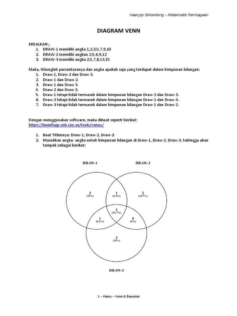 Tutorial-1 - Diagram Venn + Bayes Theorem | PDF