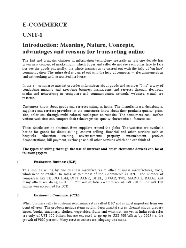 Understanding E-Commerce: An In-Depth Look at the Types of Online ...