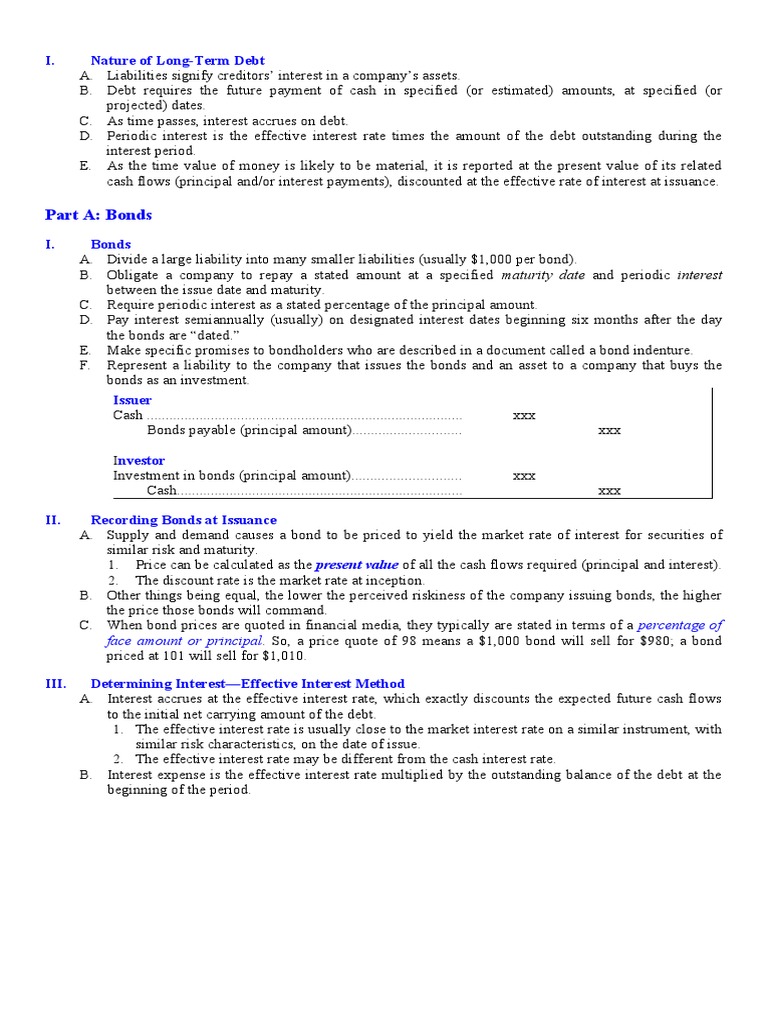 Accounting for Long-Term Debt: Bonds, Notes, Interest, and Financial ...
