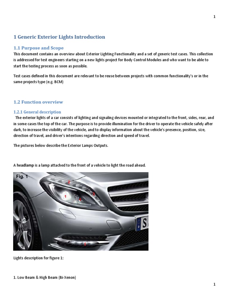 Daimler HLI - Generic Lights - Introduction | PDF | Headlamp | Lighting