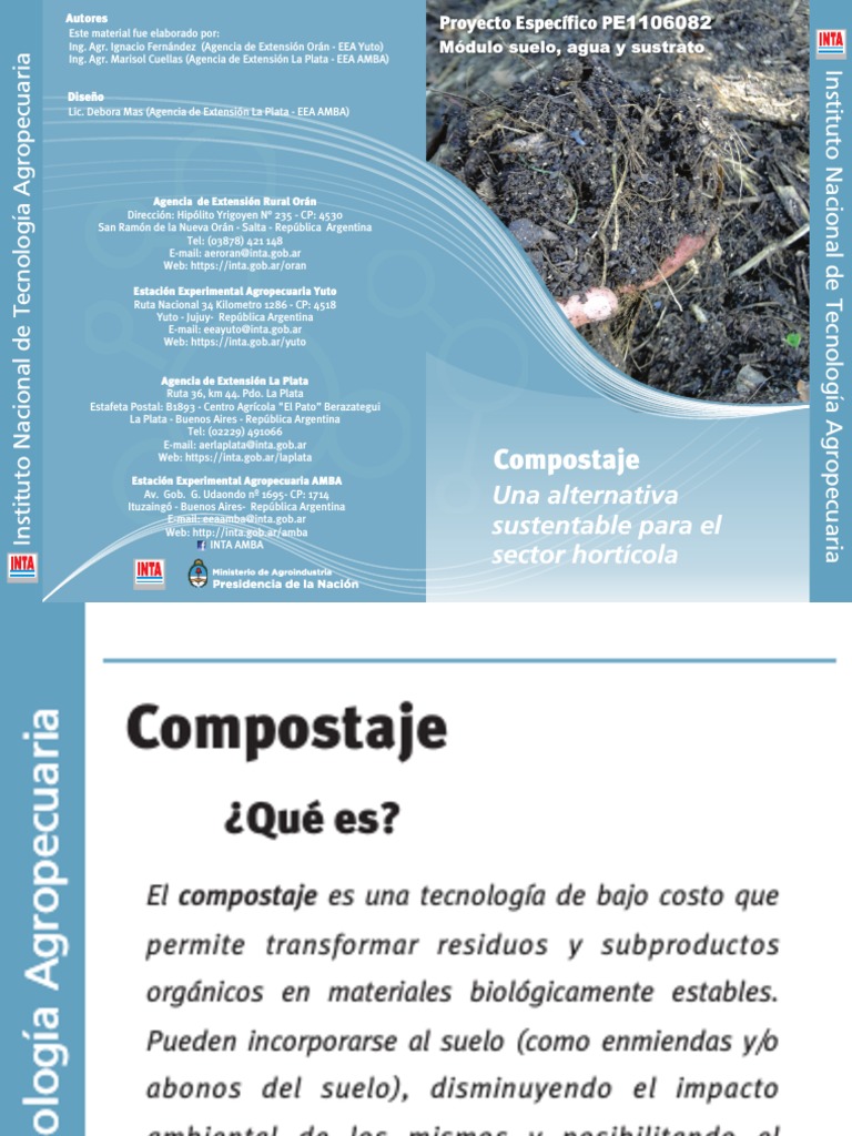 Inta - Cartilla Suelos - Compost | PDF | Compost | Agricultura