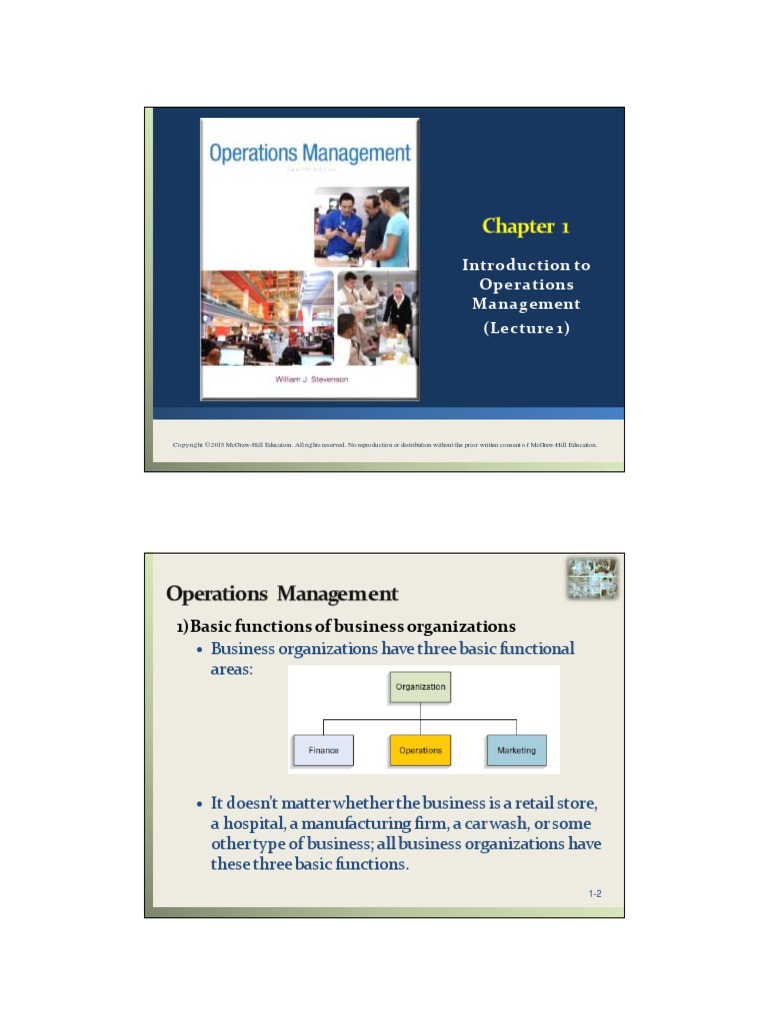 Chapter 1 - Productions and Operation Management - Question 1 | PDF ...