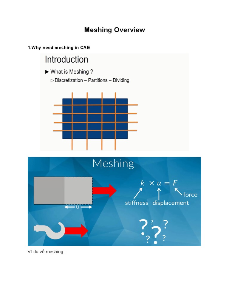 Meshing Overview: 1.why Need Meshing in CAE | PDF