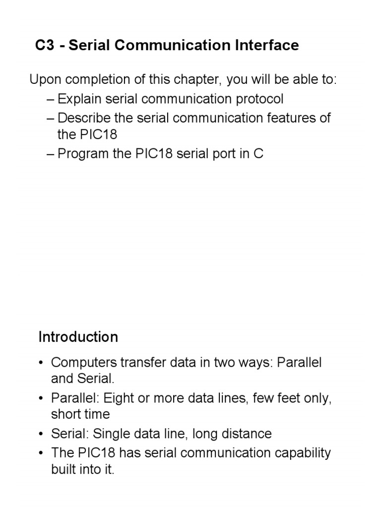 C3 - Serial Communication Interface-2 | PDF | Bit Rate | Data Transmission