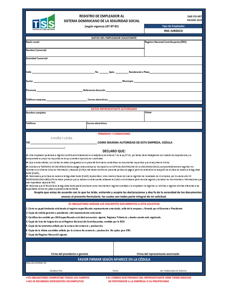 Registro Empleador TSS PDF | PDF | Gobierno