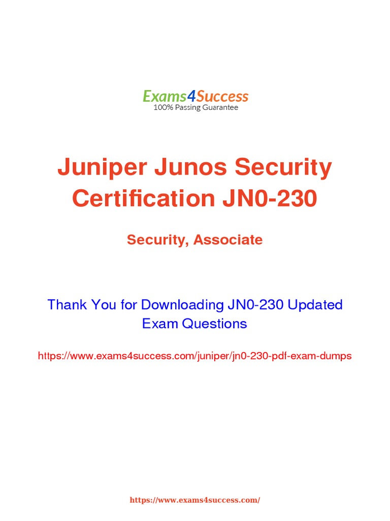 Juniper Junos Security Certification JN0-230 | PDF | Virtual Private Network | Network Protocols