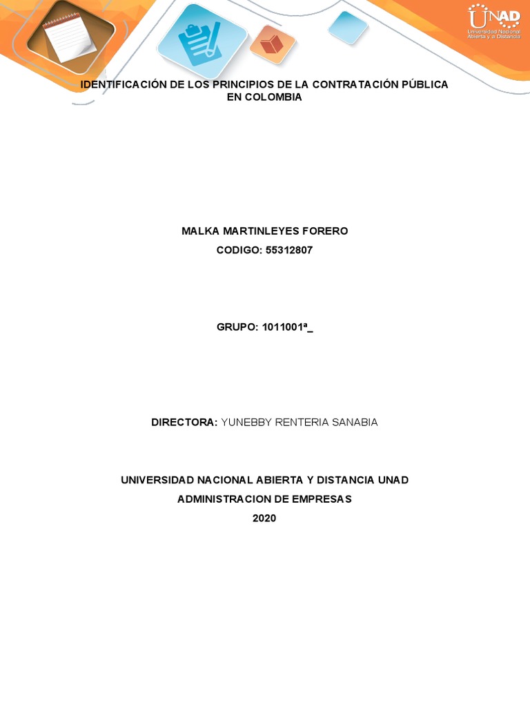 Fase 2 Identificar Los Principios de La Contratacion Publica en Colombia | PDF | Virtud | Esfera ...