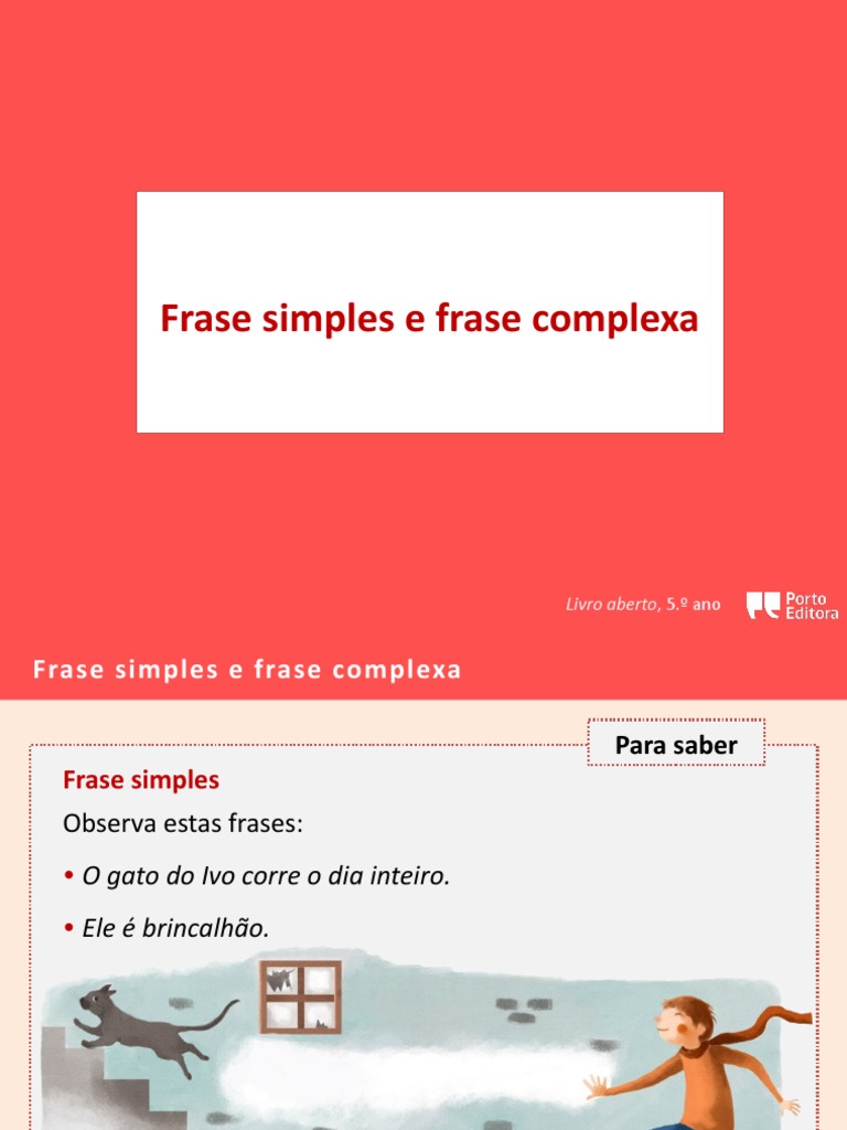 LAB5 - Frase Simples e Frase Complexa | PDF | Gatos
